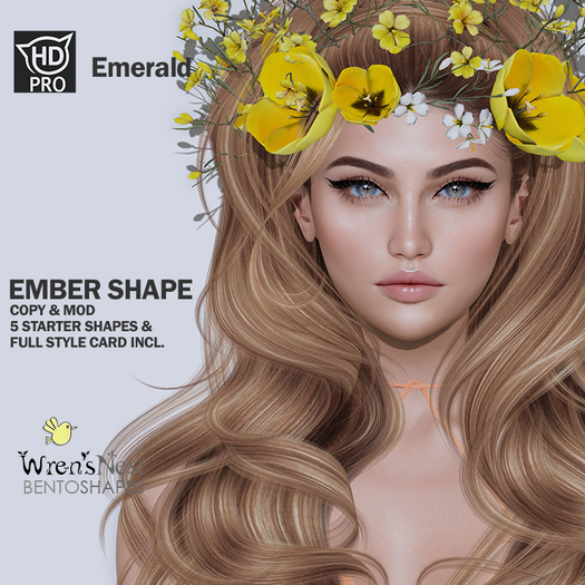 Second Life Marketplace - { wren's nest } Ember shape [Catwa HDPro Emerald]